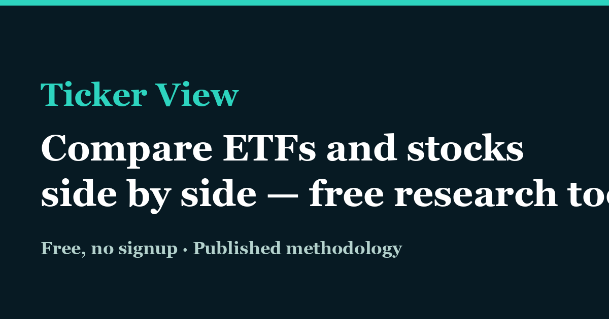 Compare ETFs & Stocks + Investor Calculators | Ticker View